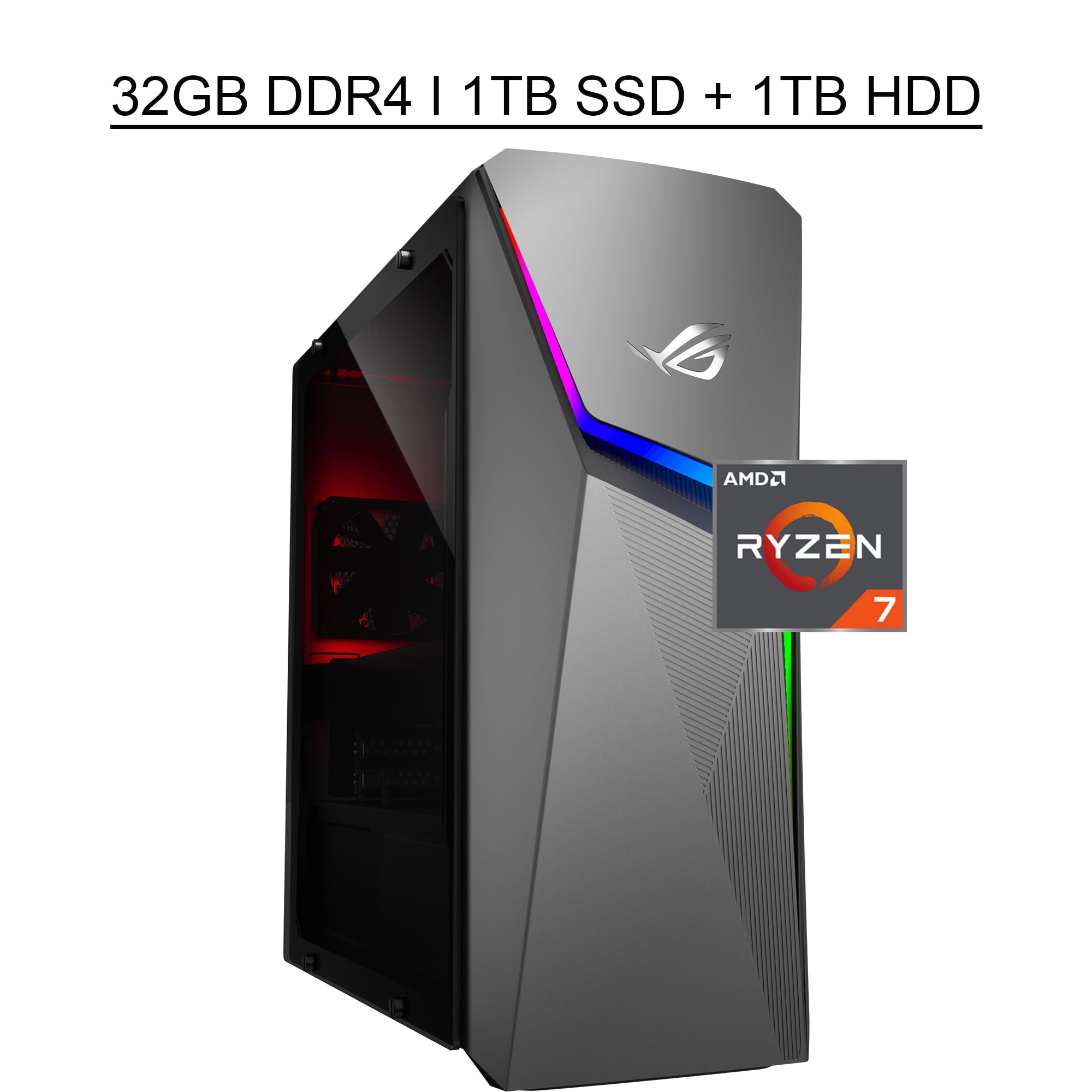 ASUS ROG Strix Gaming Desktop, AMD Ryzen 7 5700G, 32GB RAM, NVIDIA ...