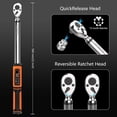 Digital Torque Wrench, 1/2 Drive Torque with Preset Value(3.76-250.8 Ft ...