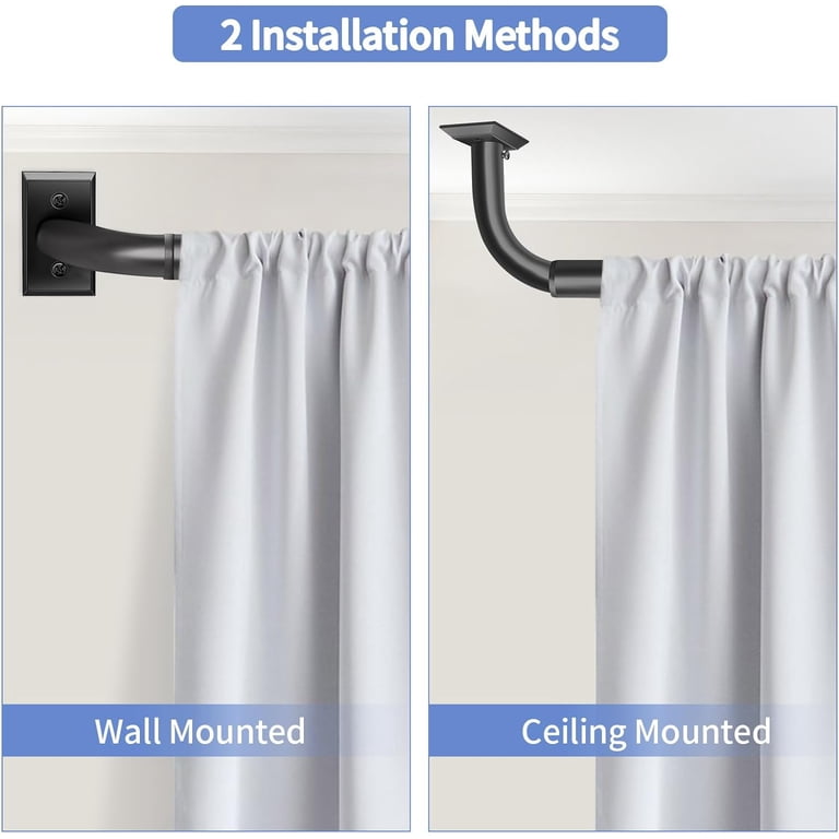 Extra Long Curtain Rod Tension Curtain Rod, Extra Long Outdoor Curtain ...