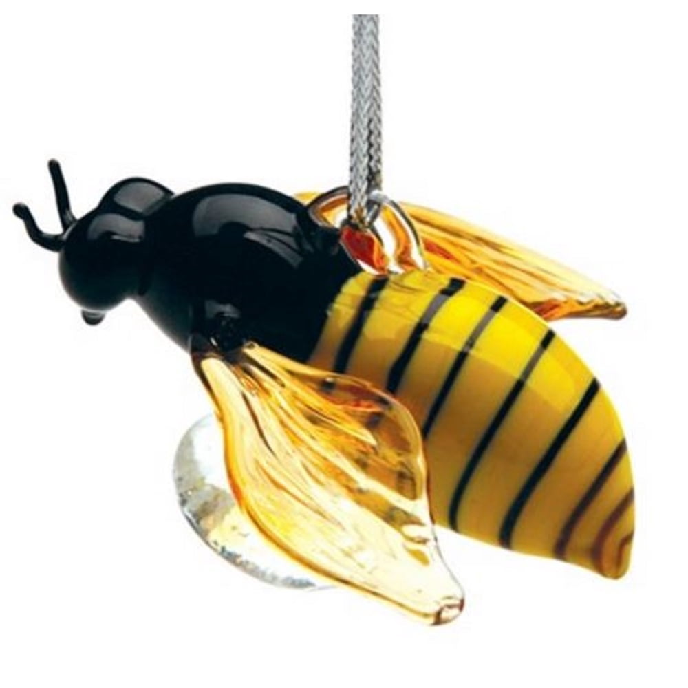 Glassdelights Honey Bee Glass Christmas Tree Ornament Insect Bug ...