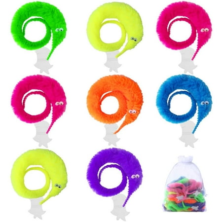 19 Pcs Magic Worms Toys Wiggly Worms On String Twisty Fuzzy Worm Toys ...