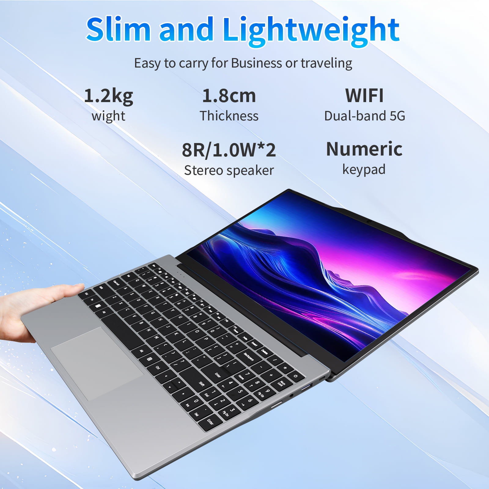 14.1-inch Ultra-Lightweight Laptop Intel Quad-Core N5095 8GB 14.1-inch Ultra-Lightweight Laptop Intel Quad-Core N5095 8GB