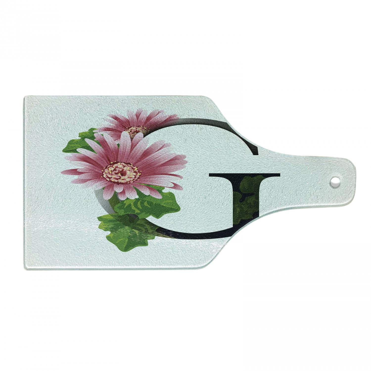 Letter G Cutting Board, Alphabet Letter with Blossoming Gerbera Flower ...
