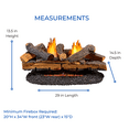 Duluth Forge Dual Fuel Log Set, 30 in. Split Red Oak, Thermostat ...