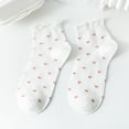 10 Pairs Womens Socks Sailor With Lace Trim Cute Heart Pattern Ankle ...