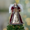 Northlight 18" Lighted Angel in a Dress Christmas Tree Topper - Warm ...