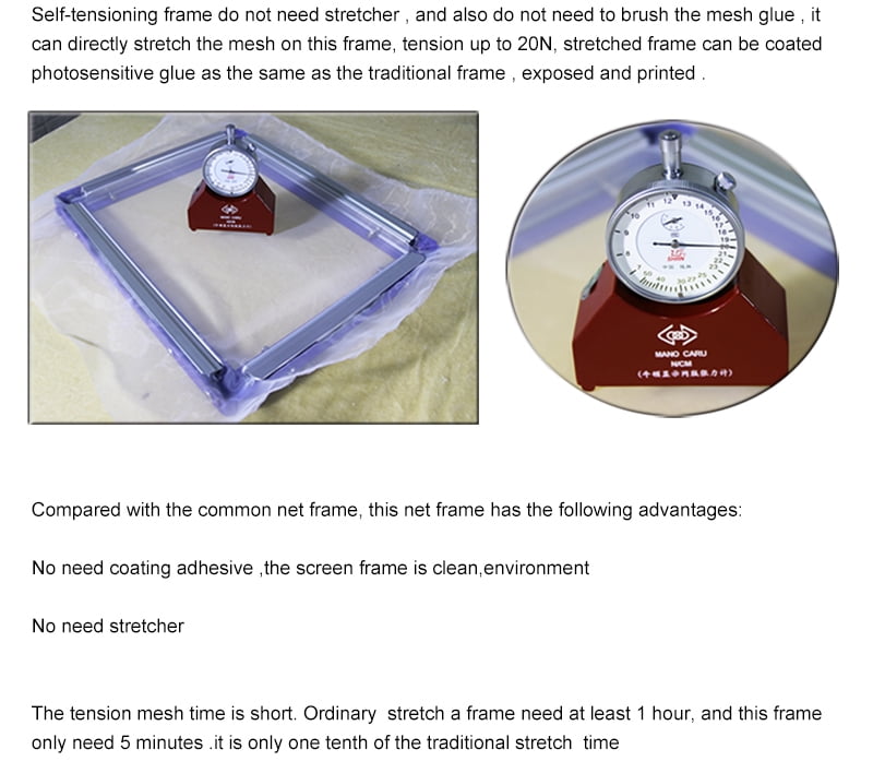 Buy TECHTONGDA Screen Printing Mesh Stretching Self-tension Frame Glue ...