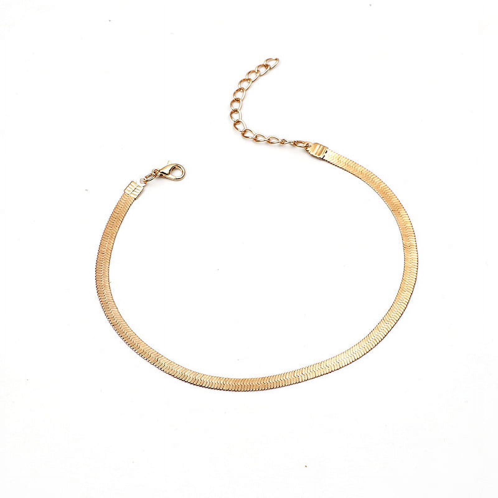 Click here for Netseng 18k Gold Plated Flat Snake Chain Link Dain... prices