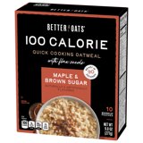 Better Oats 100 Calorie Maple and Brown Sugar Oatmeal with Flax Seeds ...