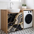 Black Marble Cabinet Curtains 35''x35'', Grey Gold Texture Vintage ...