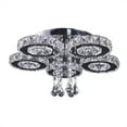 FRIXCHUR Crystal LED Ceiling Light 5 Rings Flush Mount Pendant ...