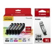 Genuine Canon CLI-281 5-Color Ink Tank Combo Pack with 5 x 5" Photo ...