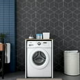 RANI, Walnut White Washing Machine Cabinet, 100% Melamine Particle ...