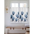 Blue Tulip Kitchen Curtains Tier 45 Inch Length, Spring Pastoral Flower ...