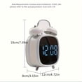 Classic Dual Bell Electronic Clock with Adjustable Brightness, USB ...