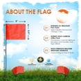 BRITEGUARD 25 Piece Neon Orange Outdoor Marking Flags, 21 Inch Metal ...