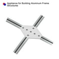 Uxcell Corner Bracket Plate Cross 60x100mm 2020 Aluminum Profile w Nuts ...