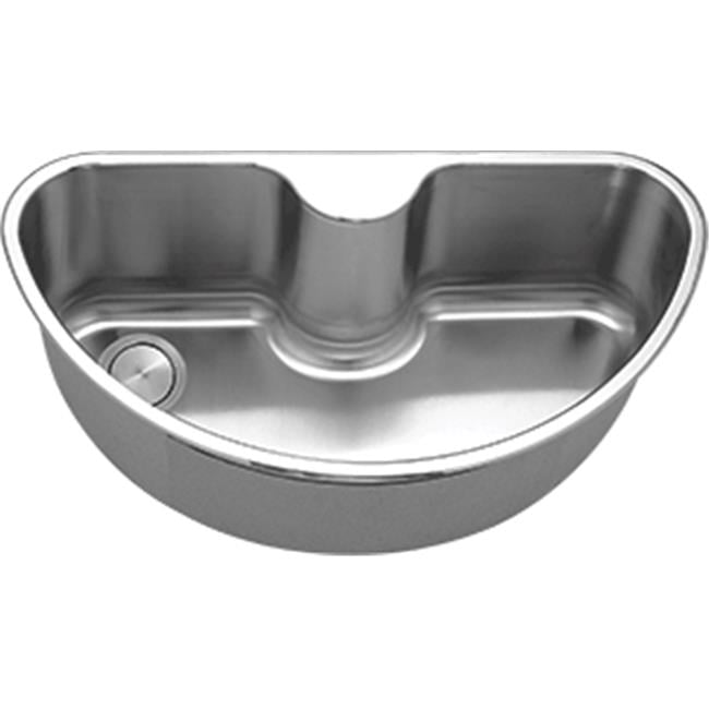 34.5 in. Stainless Steel C-Shaped Half Moon Bowl Sink - Walmart.com