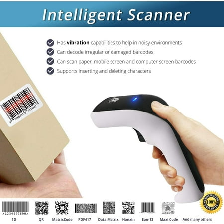 ScanAvenger: Wireless 2D Bluetooth Barcode Scanner: 3-in-1 Hand ...