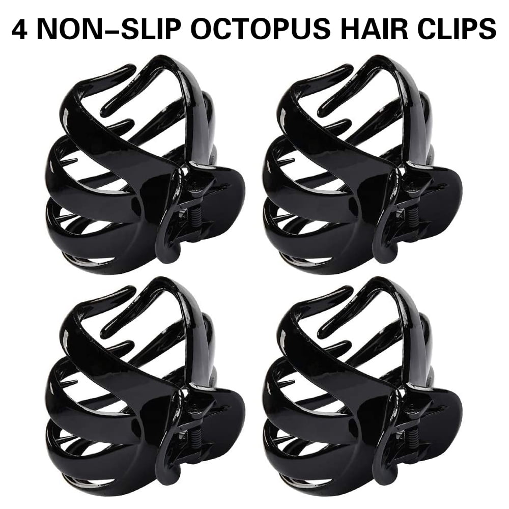 CNKOO 4 PCS Large Grip Octopus Clip Spider Hair Claw Octopus Jaw Hair ...