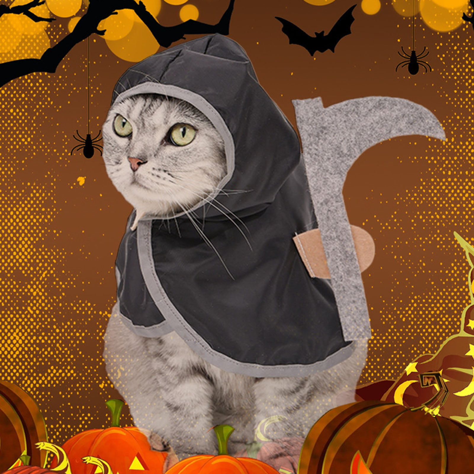 Bobasndm Halloween Pet Cloak Cat Reaper Cloak,Halloween Cosplay Clothes ...
