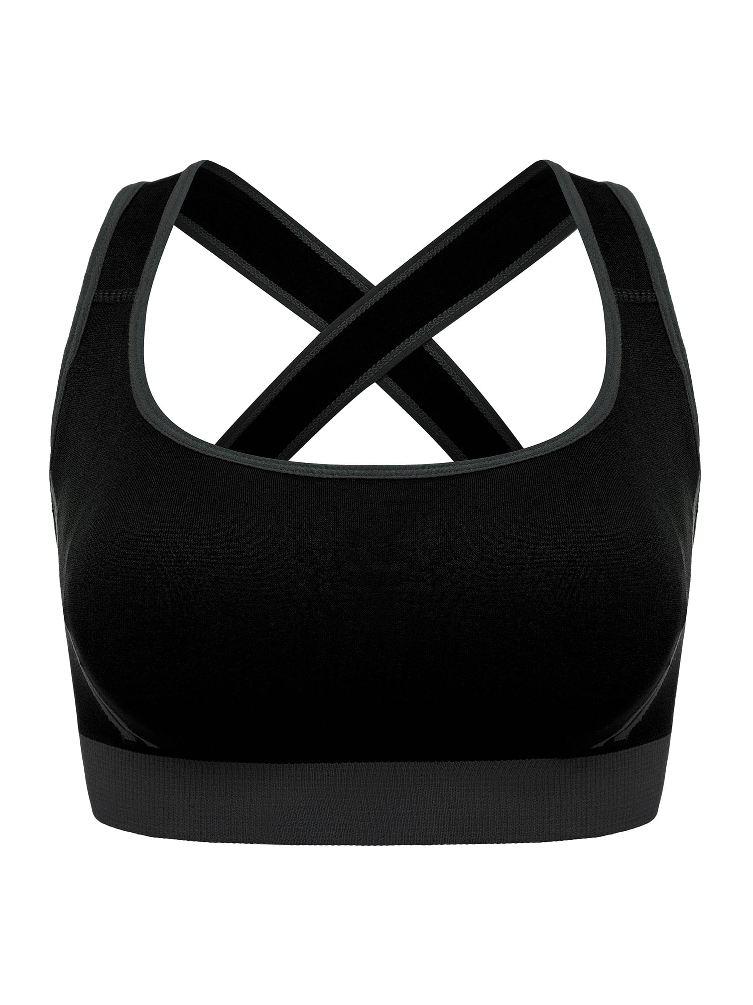 Sports Bra for Women, Cross Back Padded Strappy Sports Bras Medium ...