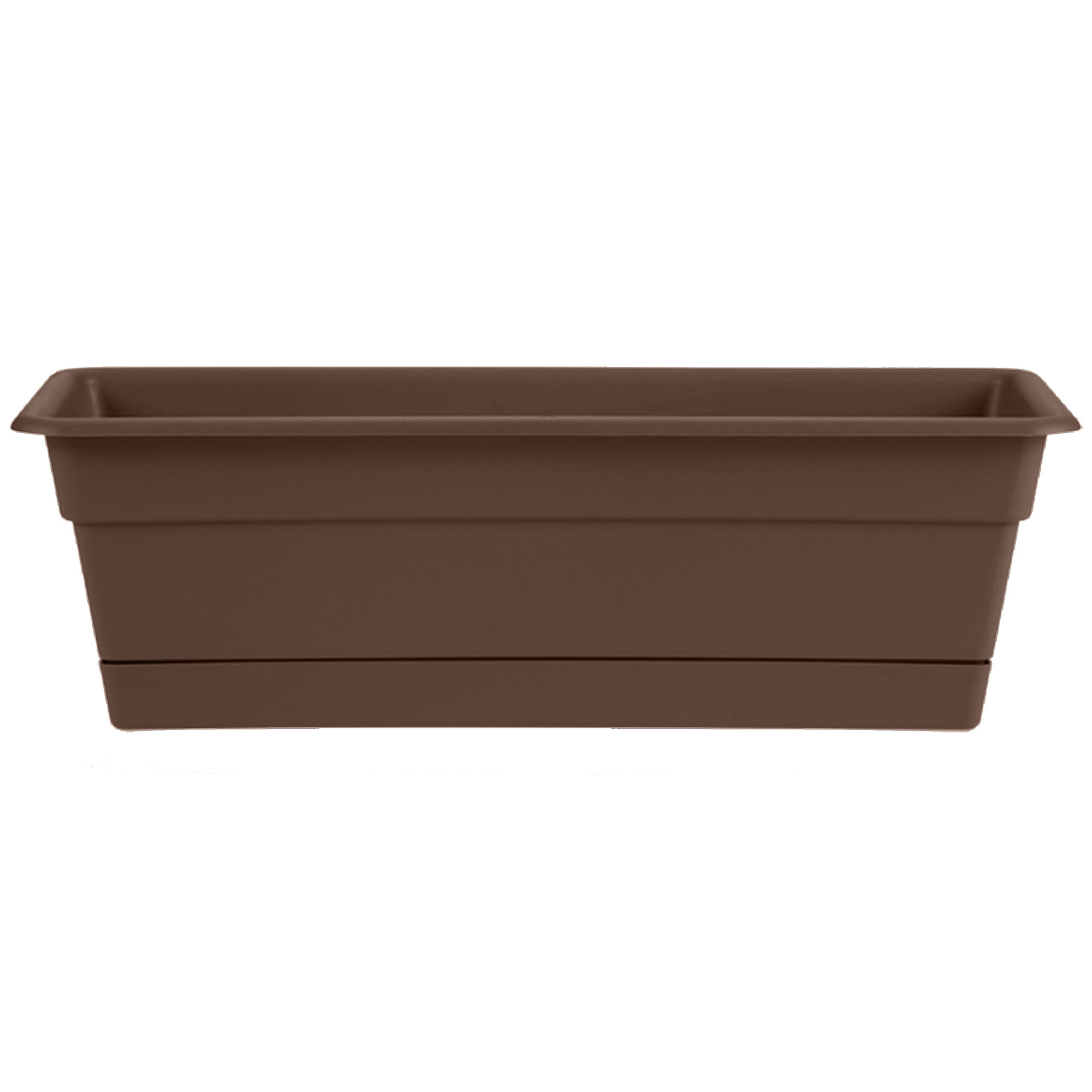 Bloem 18-in Wide Dura Cotta Resin Window Box Planter - Chocolate Brown ...