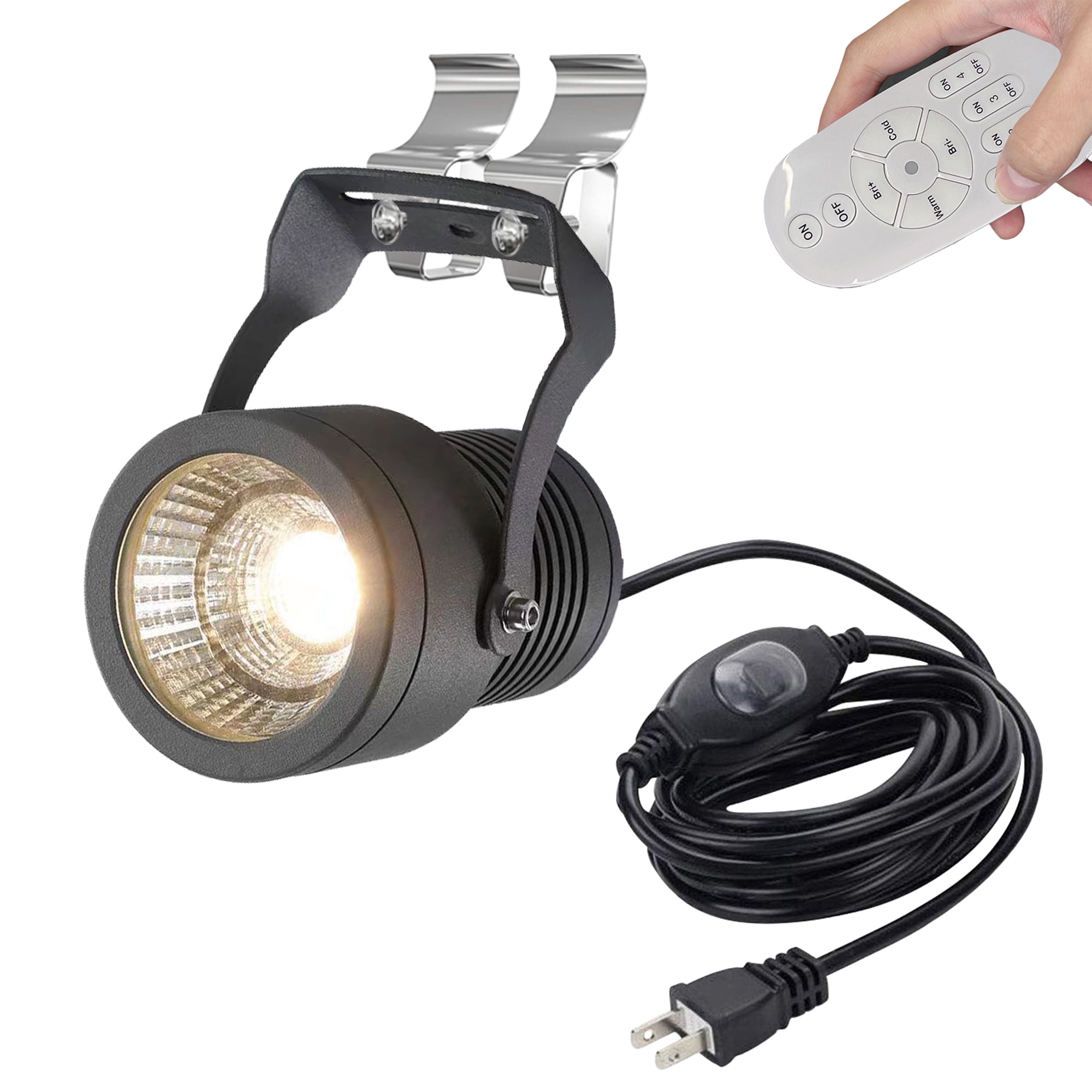 Kiven LED Indoor/Outdoor Waterproof Spotlight with Vinly Siding Hooks ...