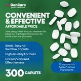 GenCare 24 Hour Allergy Relief Tablets, Cetirizine HCl 10 mg, 300 ...