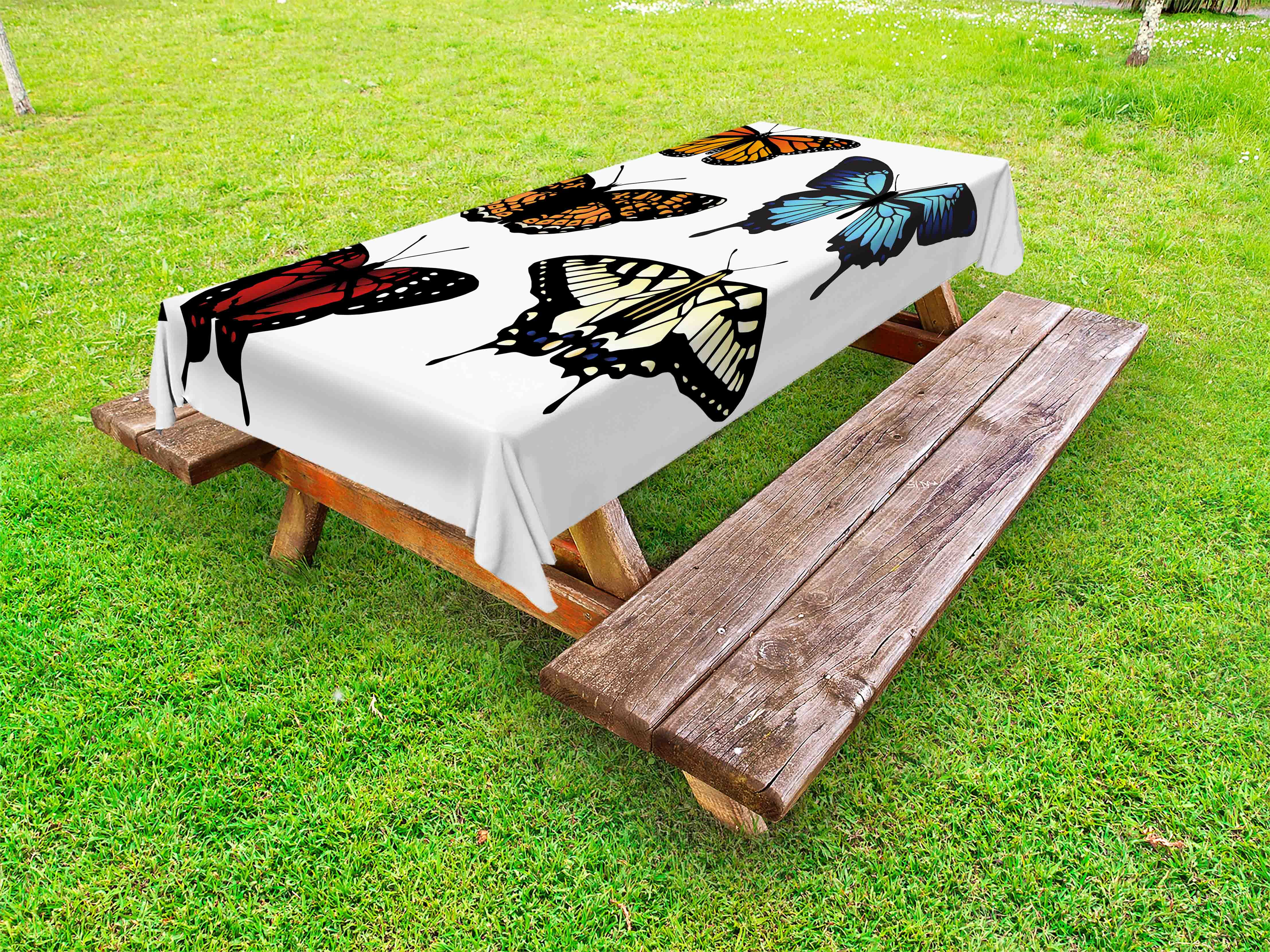 Swallowtail Butterfly Outdoor Tablecloth, Five Different Butterflies ...