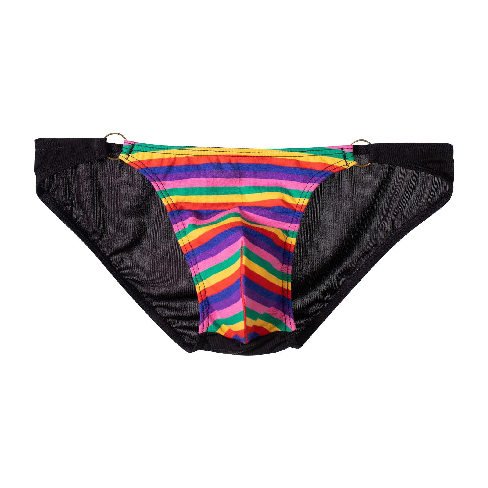 Gay Pride Thongs For Male Lgbtq Low Rise Bikini Underwear Sexy Rainbow