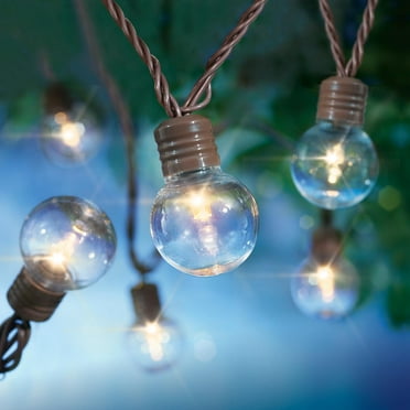 Mainstays 50-Count Solar Powered Outdoor LED Mini String Lights, with ...