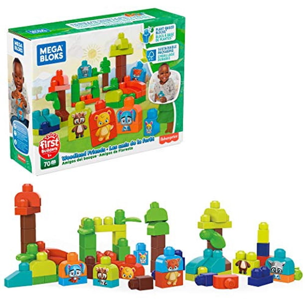 Mega Bloks First Builders Woodland Friends with Big Building Blocks ...