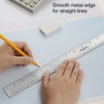 Staples 18" Stainless Steel Ruler with Non Slip Cork Base 3/Pack ...