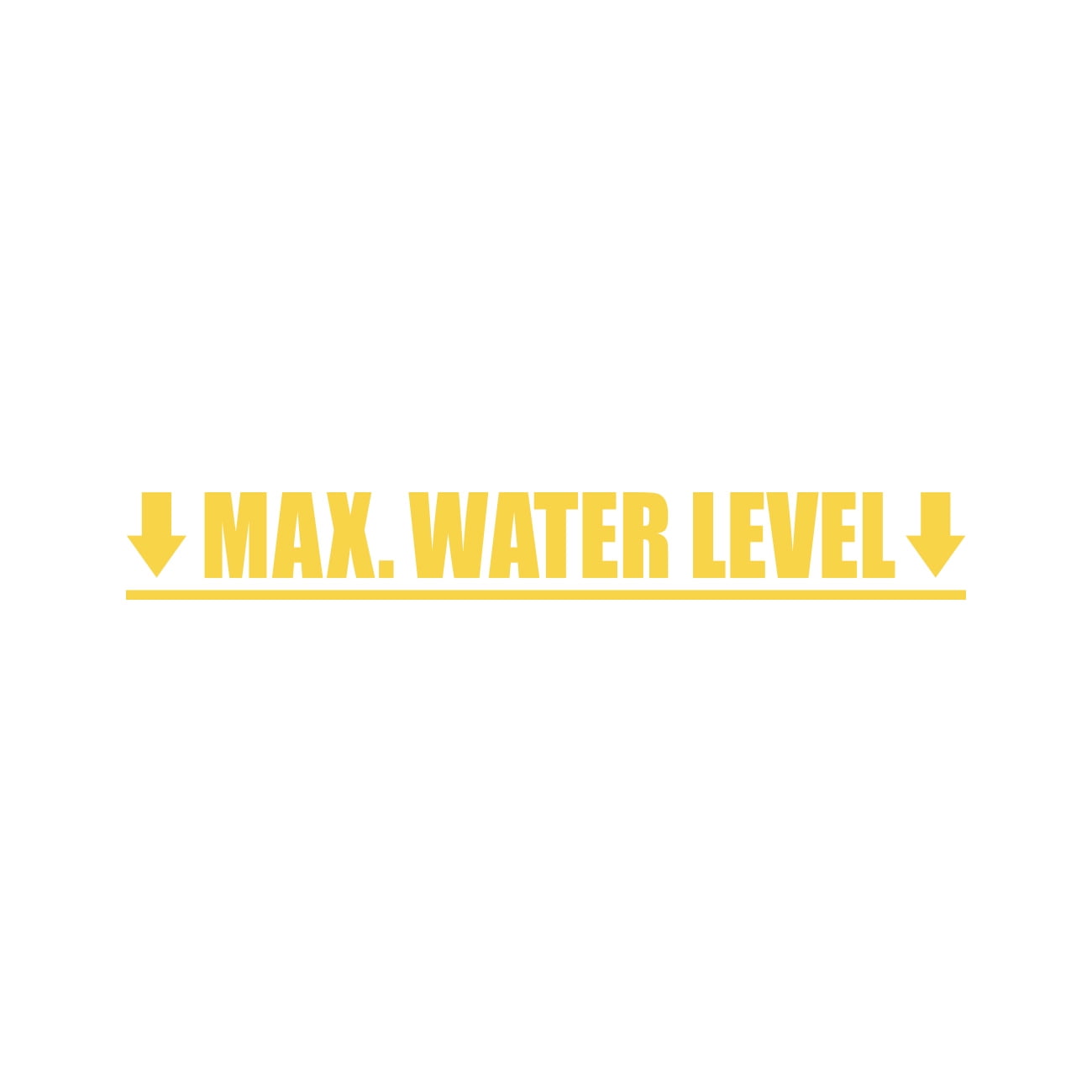 Max Water Level Sticker Decal Die Cut - Self Adhesive Vinyl ...