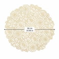 15" Gold Foil Rose Garden Table Mat – Heat-Resistant Decorative ...