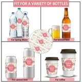 30 Sheet Bottle Label Adhesive Stickers Rectangle Flower 216x64mm ...