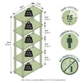 4-Tier Open Shelf Unit, White Frame & White Shelves, Tool-Free Assembly ...