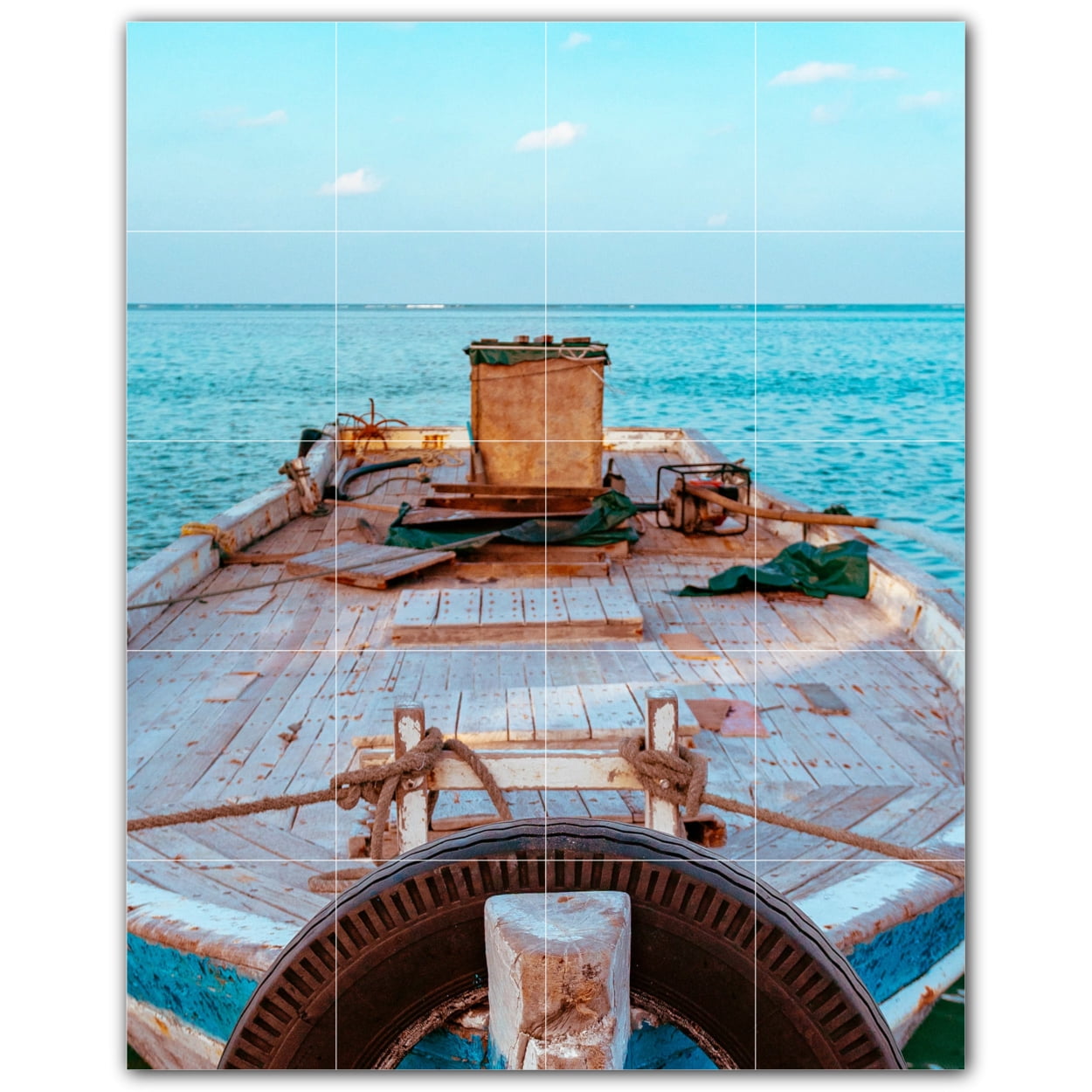 Picture-Tiles.com: Boat Ceramic Tile Wall Mural WAL500236-45L. 32"W x ...