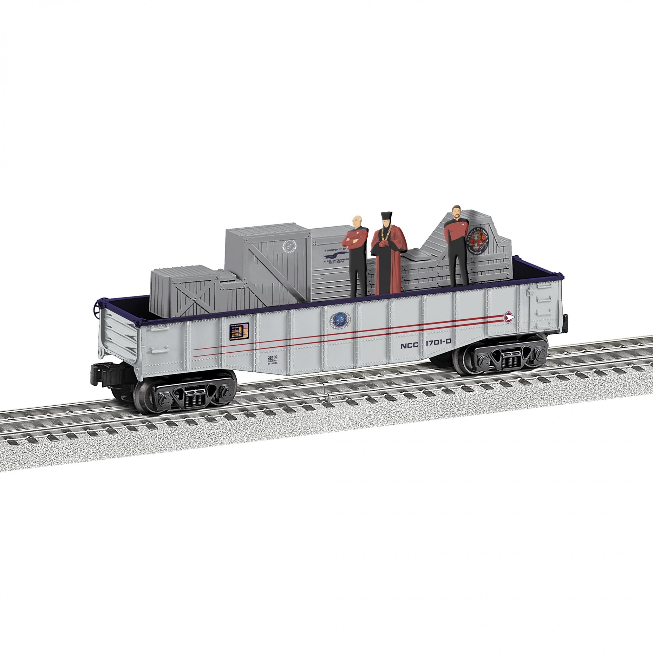 Star Trek Picard, Riker, and Q Chasing Gondola Lionel Train Car ...