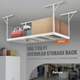 KFFKFF Overhead Adjustable Garage Storage Rack 48x96" Ceiling Rack 600 ...