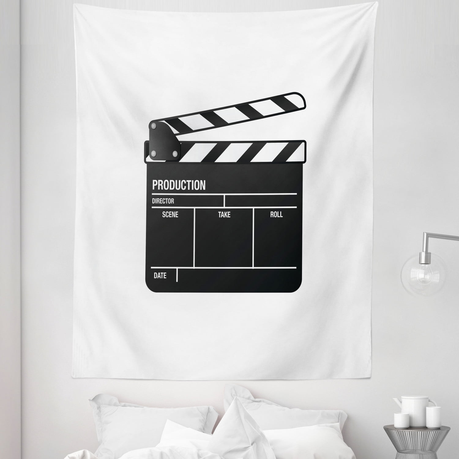 Movie Tapestry, Realistic Illustration of a Clapper Board for Film and ...