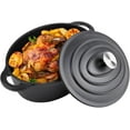 5 Quart Oval Enameled Cast Iron Dutch Oven Pot with Lid, Oven Safe up ...