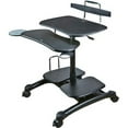 DoubleSight Mobile Computer Cart, Black - Walmart.com
