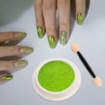 1 Jar Emerald Green Chrome Nail Powder Metallic Magic Mirror Effect ...