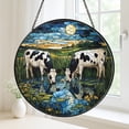 Farm Animal Glass Suncatcher Window Hanging, Stained Glass Style ...