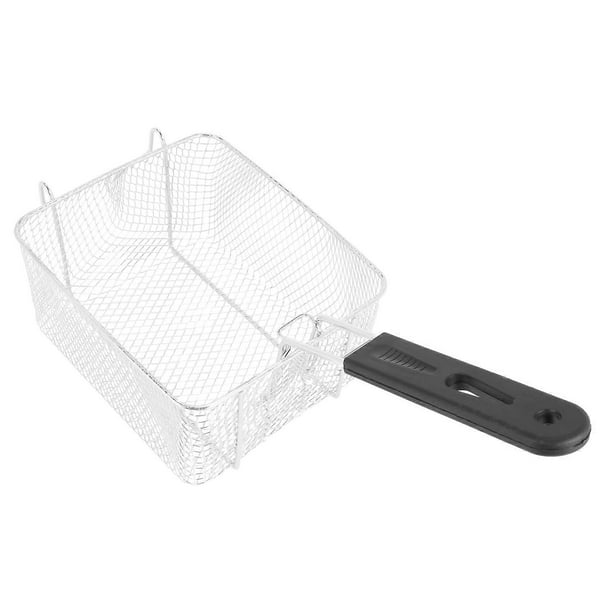 Stainless Steel Deep Fry Basket Rectangle Wire Mesh Strainer with Long ...