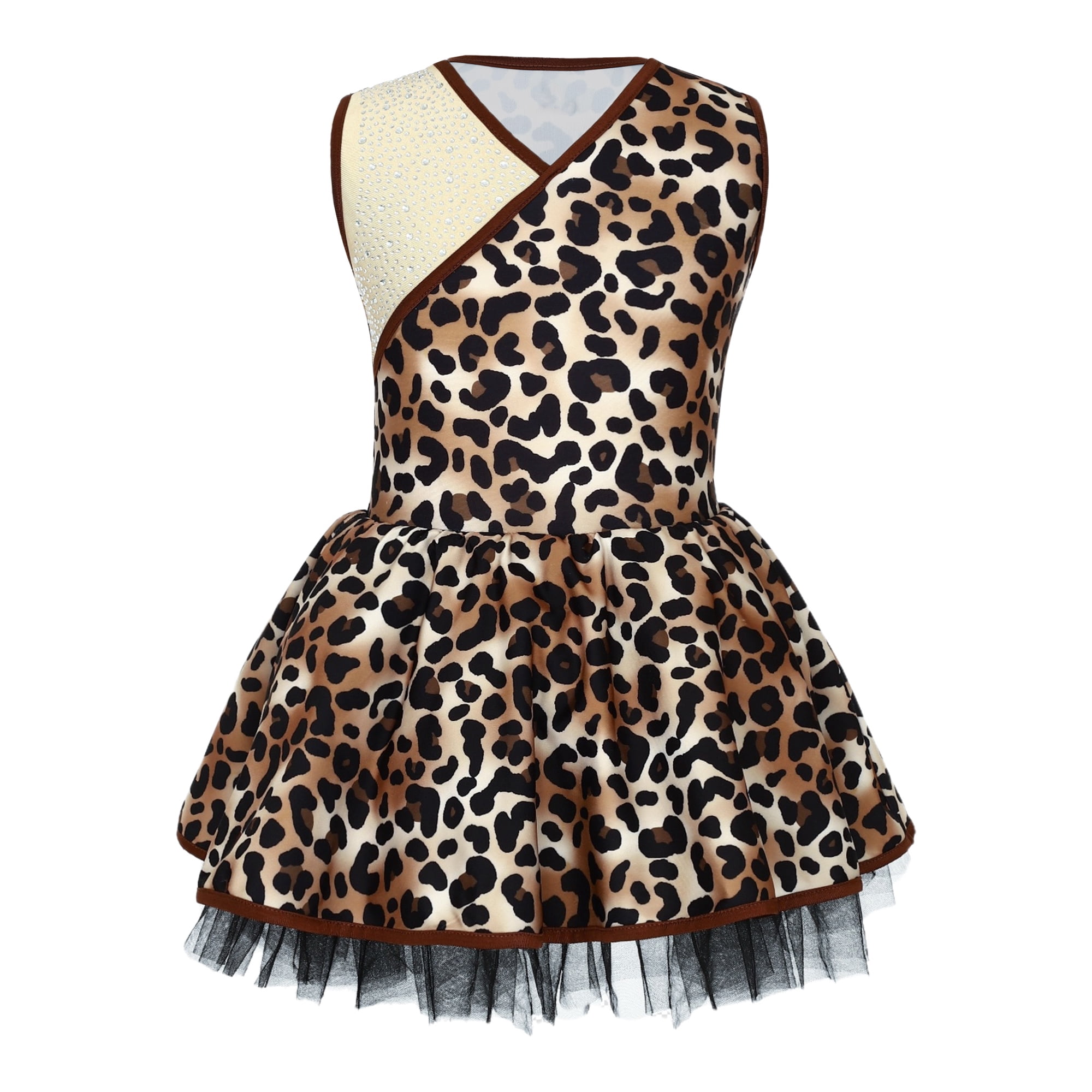 Click here for Yizyif Girls Kids Leopard Print Dress Sleeveless M... prices
