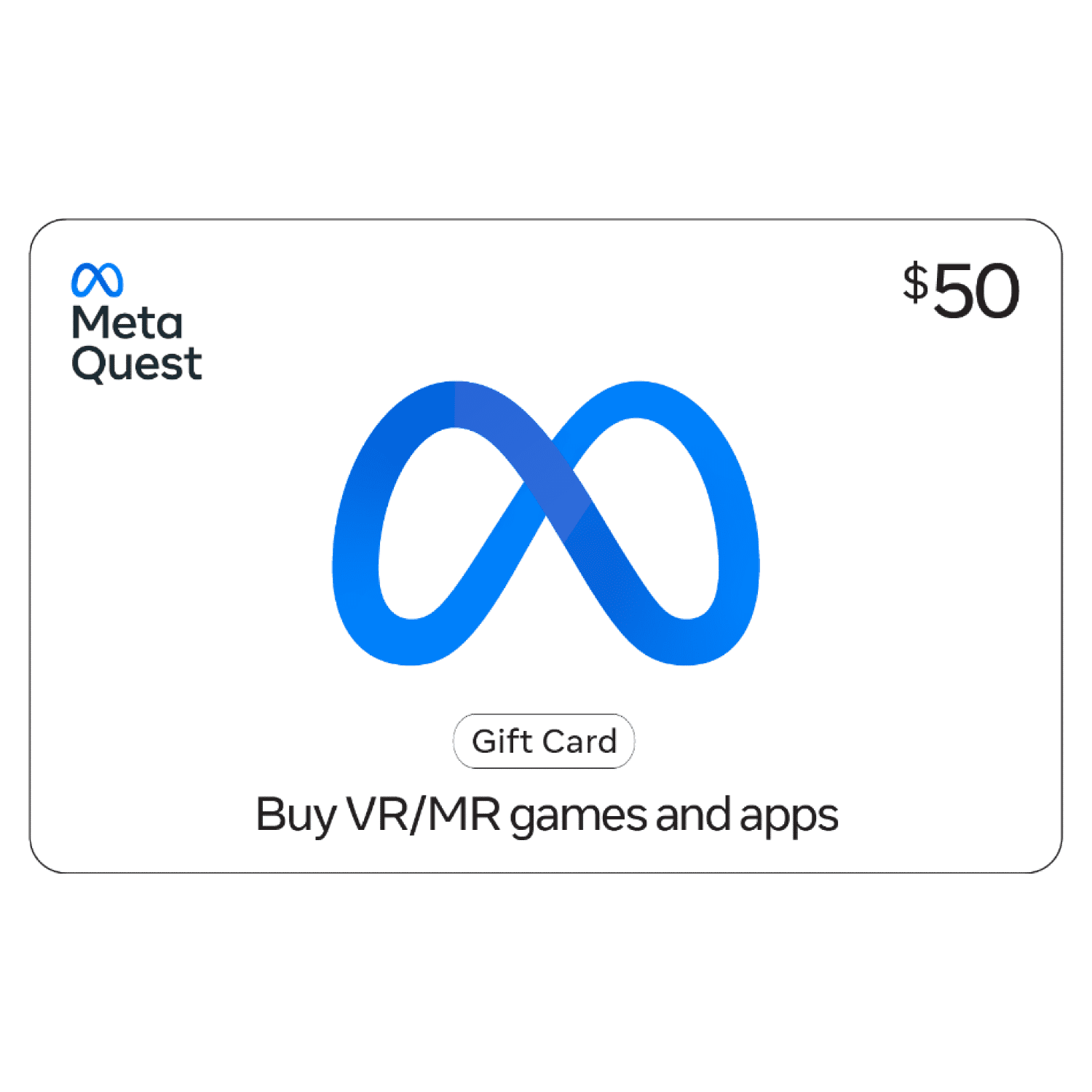 Click here for Meta Quest $50 Gift Card (Digital Code) prices