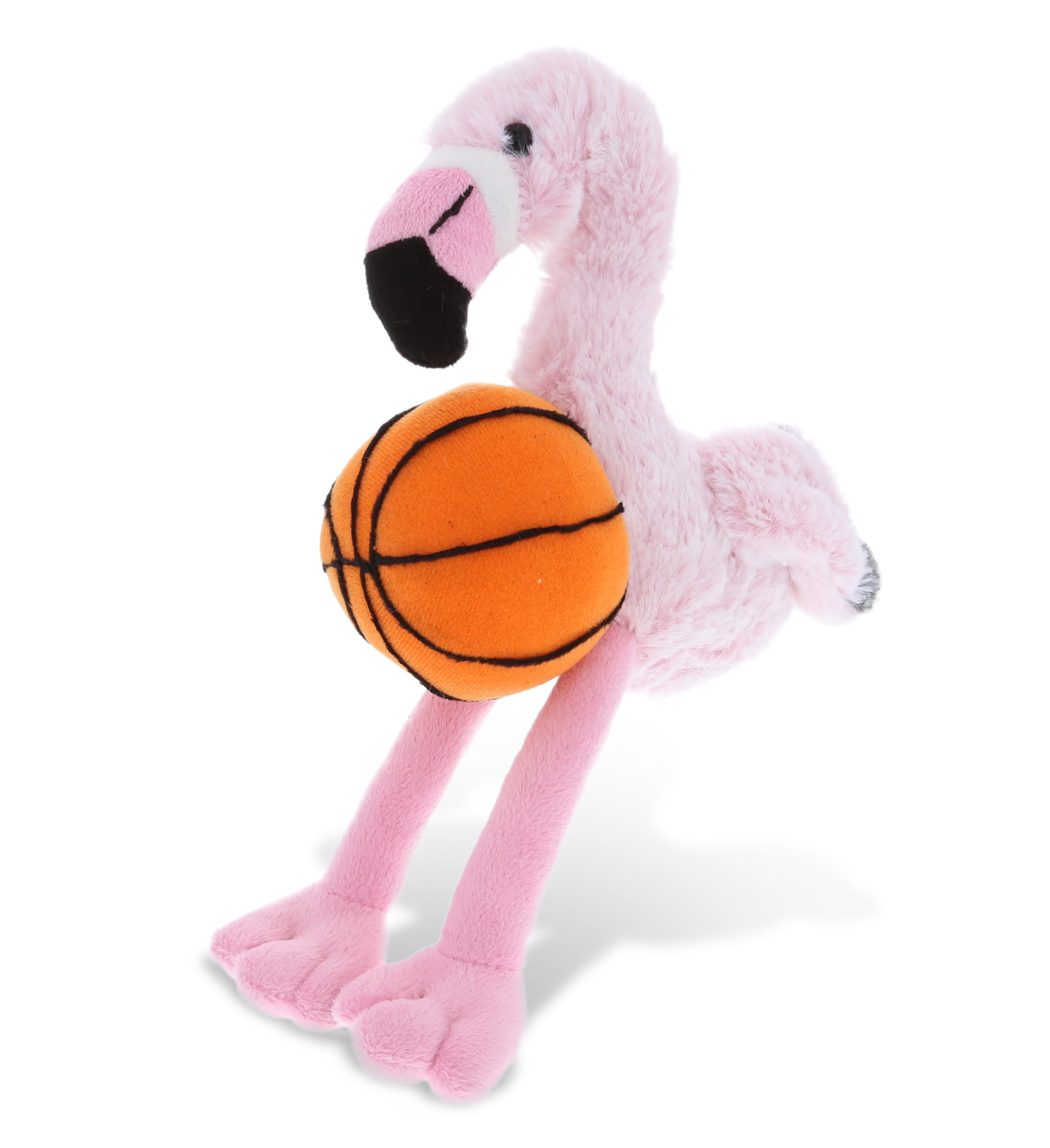 DolliBu Pink Flamingo Stuffed Animal with Basketball Plush - Soft ...
